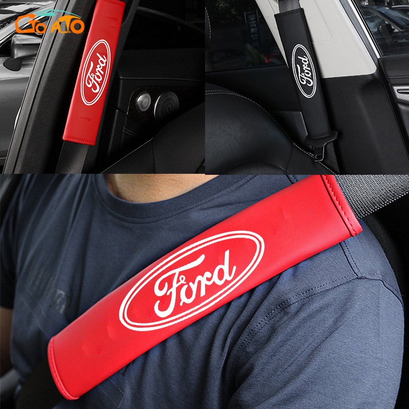 GTIOATO Car Seat Belt Cover Universal Leather Auto Safety Belt Shoulder ...