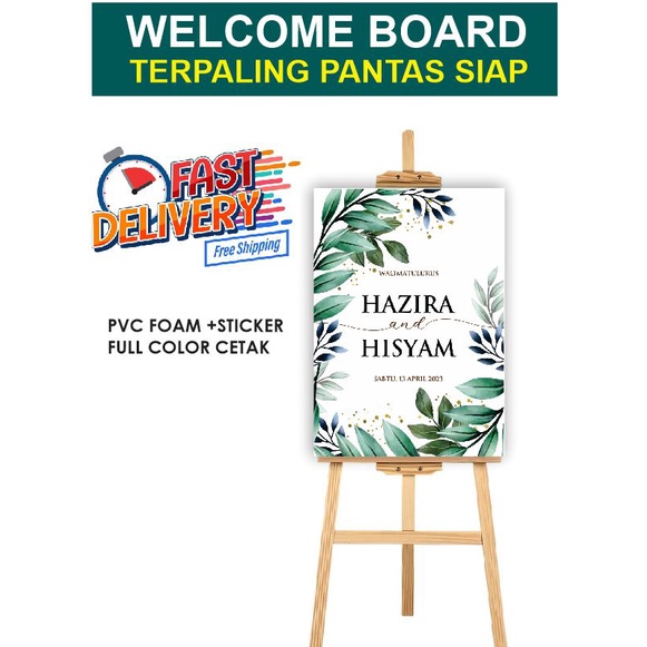WELCOME BOARD / WEDDING BOARD SAIZ A2 - STAND DIJUAL BERASINGAN ...