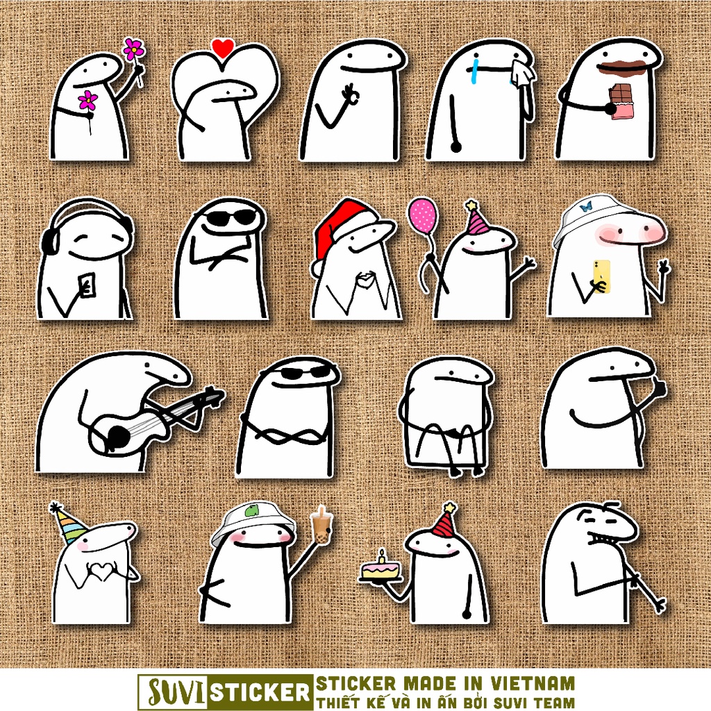 50 Stickers Flork Meme waterproof stickers for helmets, laptops, phones ...