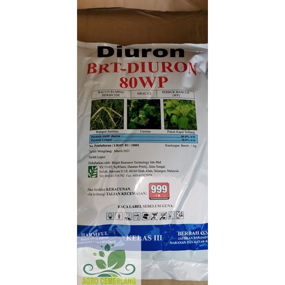 BRT DIURON 1KG (RACUN UNTUK SAMBAU KAMPUNG / SAMBAU DARAT) (DIURON 80% ...