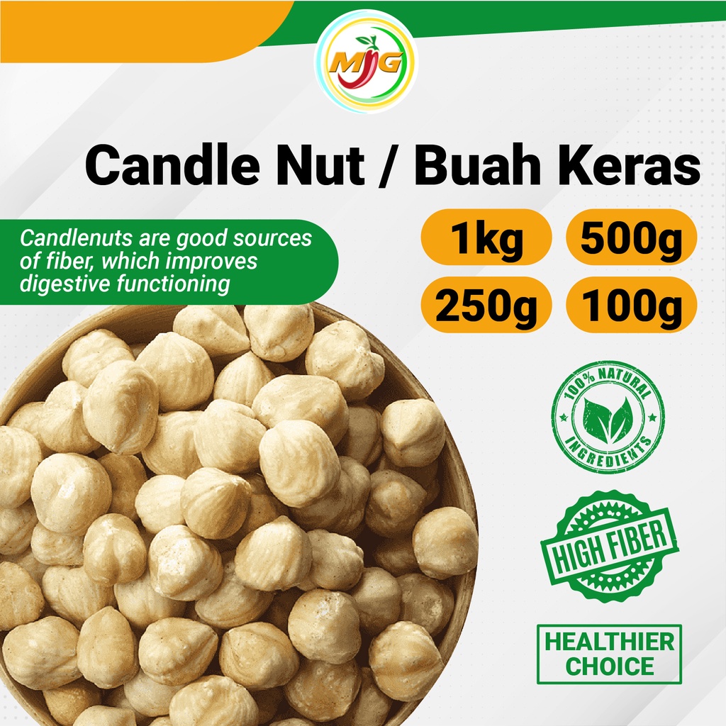 Buah Keras Halal Ez Bizy Candle Nut / Buah Keras Viral Tik Tok- 1kg ...