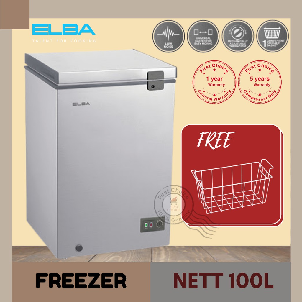 Elba 100L Chest Freezer EF-E1310(GR) / Morgan 80L Freezer MCF-0958L MCF ...
