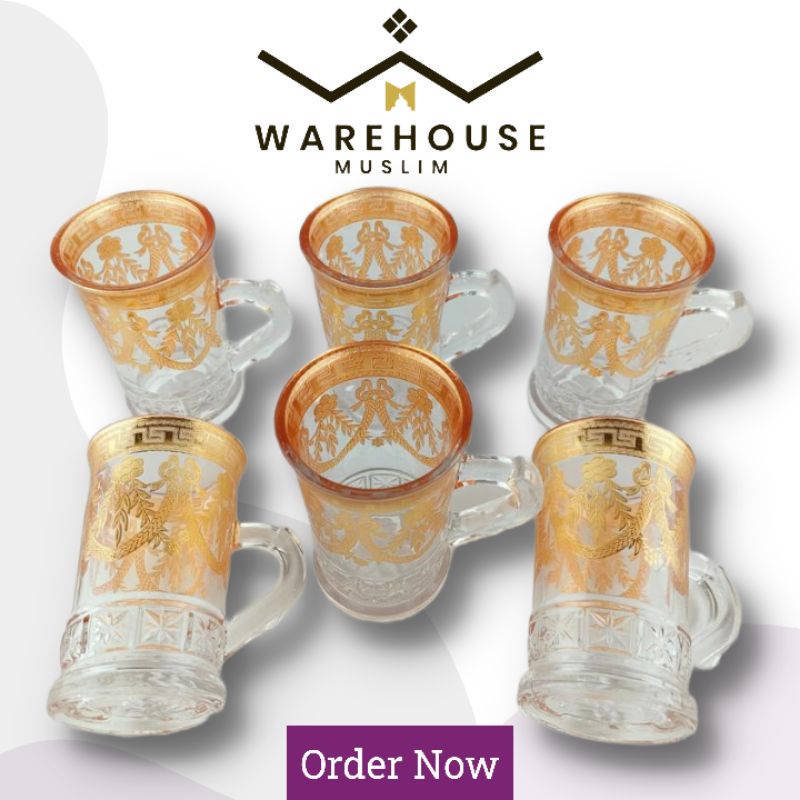 Arabic GLASSES/ARABIAN STICKS/GELAS SET TEA CUP/GELAS - COFFEE CONTENTS ...