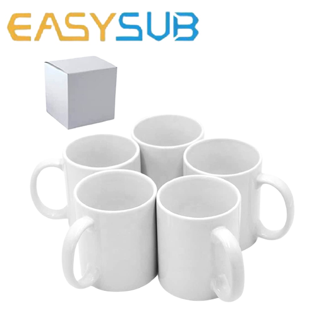 Grade A , AA, AAA Sublimation White Mugs with white gift box | Shopee ...
