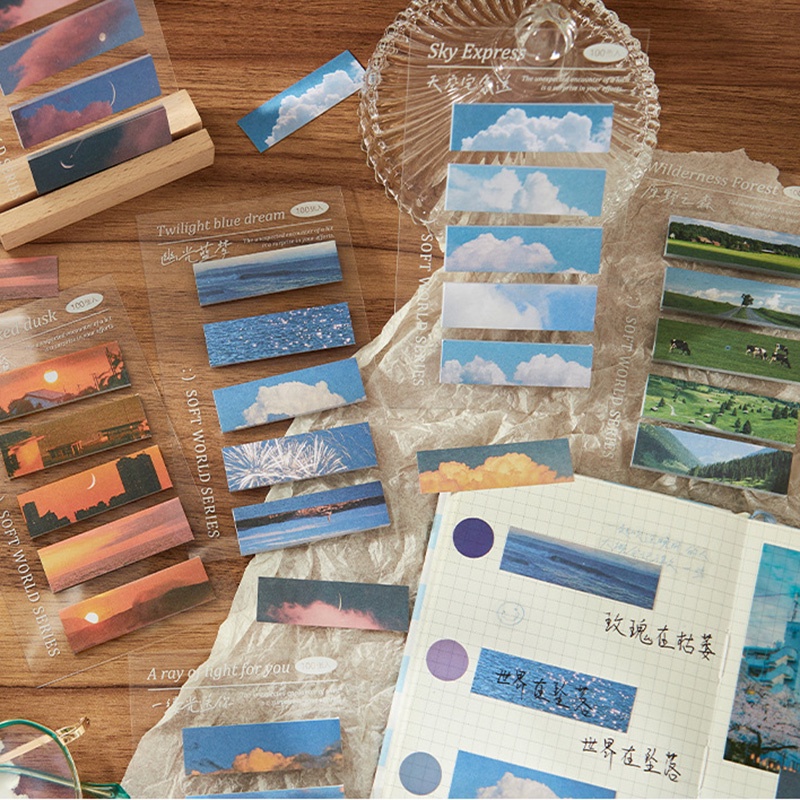 Creative Landscape Sticky Notes Set To Do List Planner 100pcs Index ...