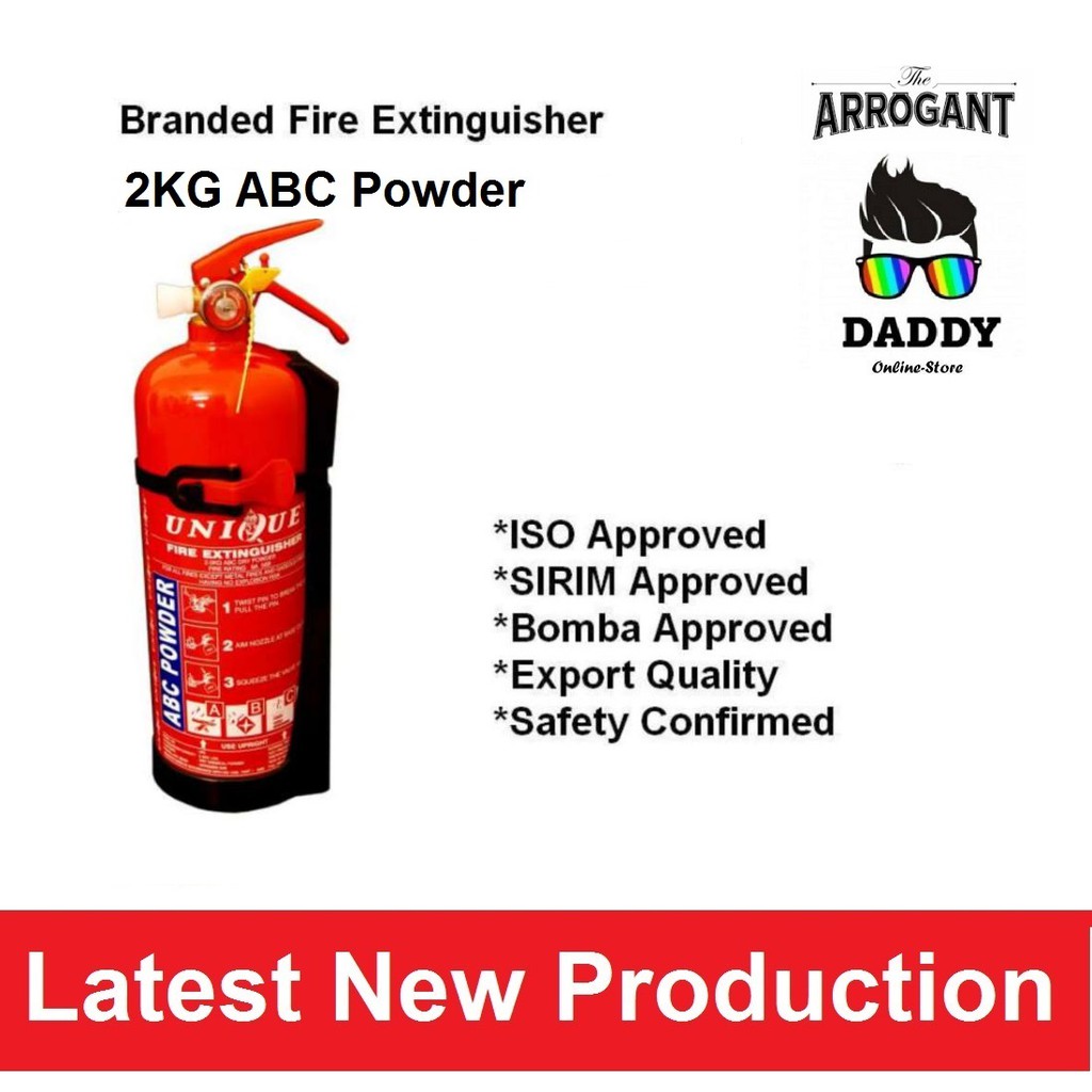 2kg ABC powder branded fire extinguisher for house car(SIRIM and BOMBA ...