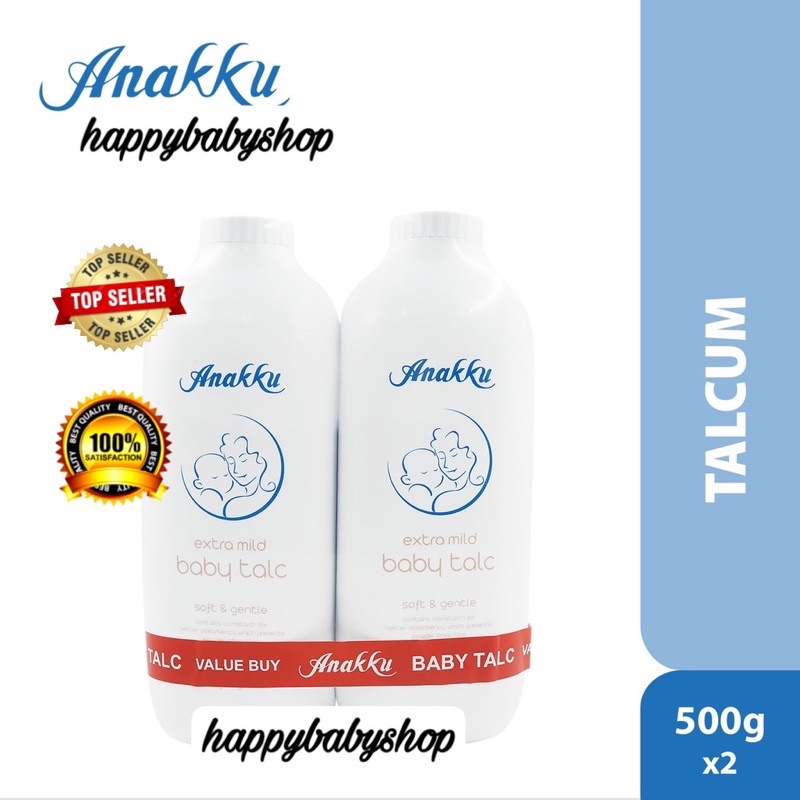 Anakku Baby Talcum / Powder 500g x 2 ( Twin Pack ) | Shopee Malaysia