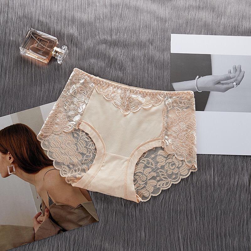 《mega Deal》womens Mid Waist Sexy Lace Panties Seamless Underwear