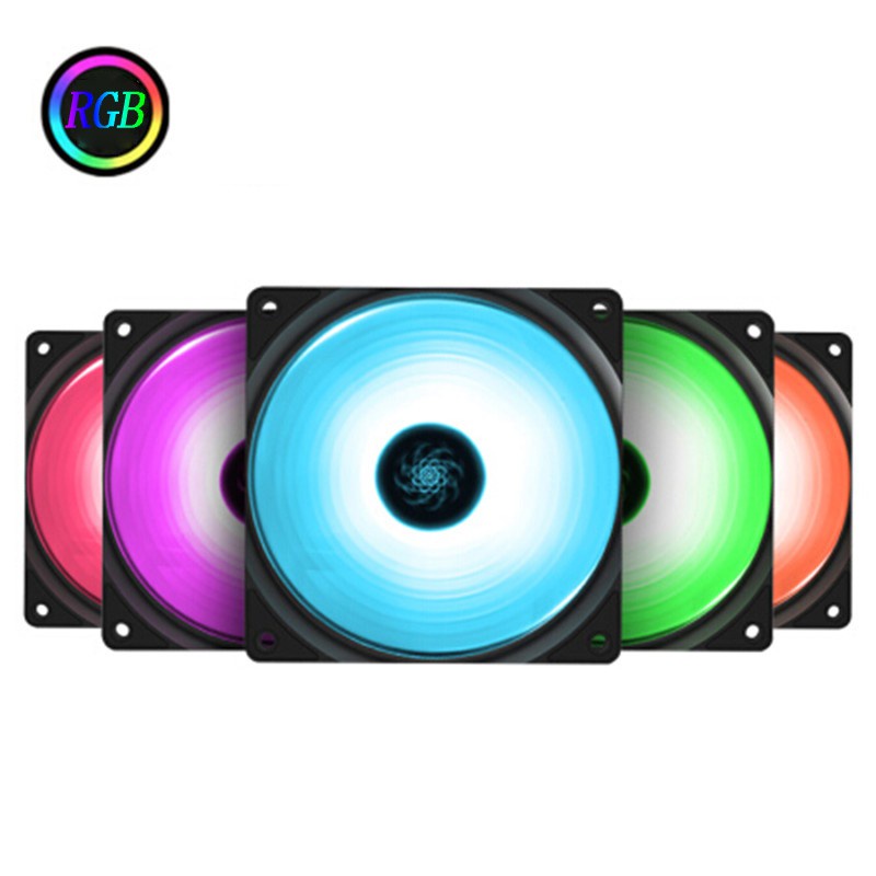 DEEPCOOL RF120M 5 in 1 KIT 120mm 12V 4PIN RGB Fan quiet Computer Case ...