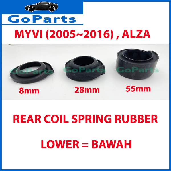 PERODUA MYVI [2005~2016] / ALZA REAR COIL SPRING RUBBER UPPER & LOWER ...