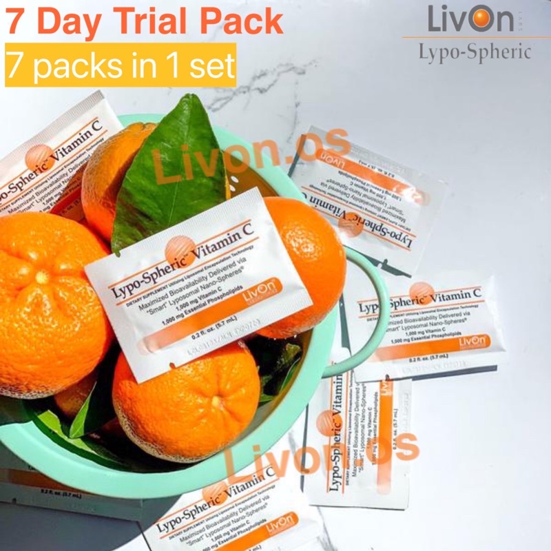 [7 day Trial Pack] Livon Lypo–Spheric Liposomal Lipo Vitamin C 1000mg – (7 Packets) | Shopee ...