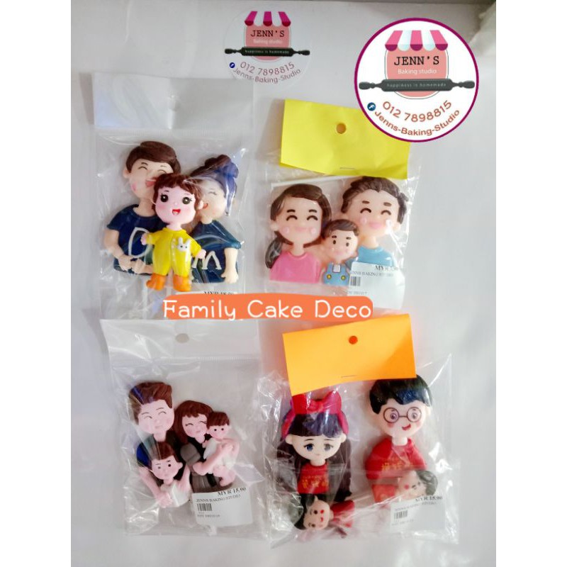 FAMILY INS STYLE CAKE DECO / KOREA STYLE CAKE TOPPER / KEK TOPPER ...