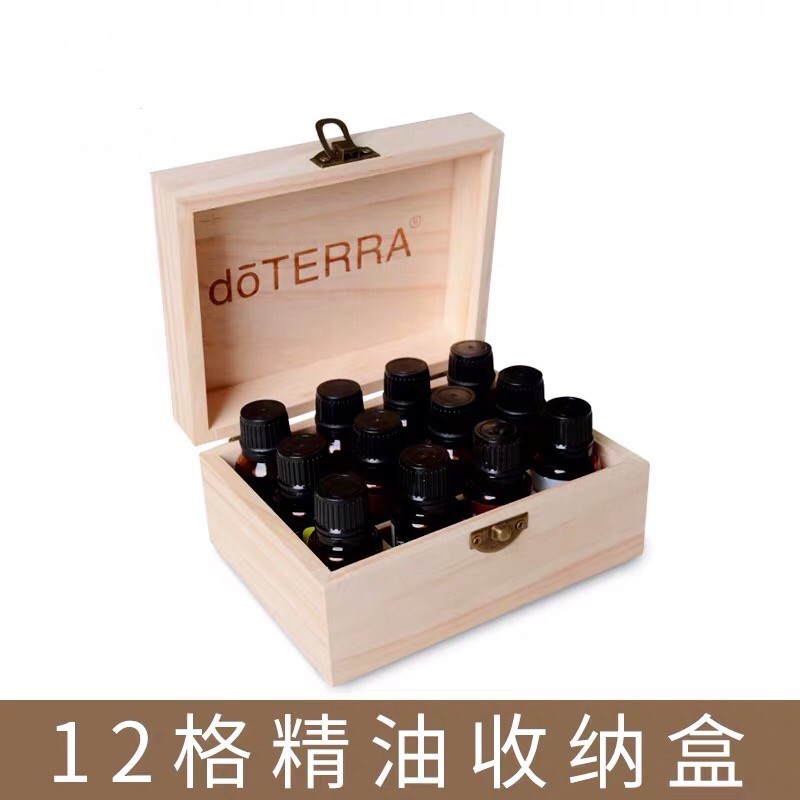12 Slots* 15ml doTERRA Wooden Essential Oils Box Solid Wood Case Holder ...