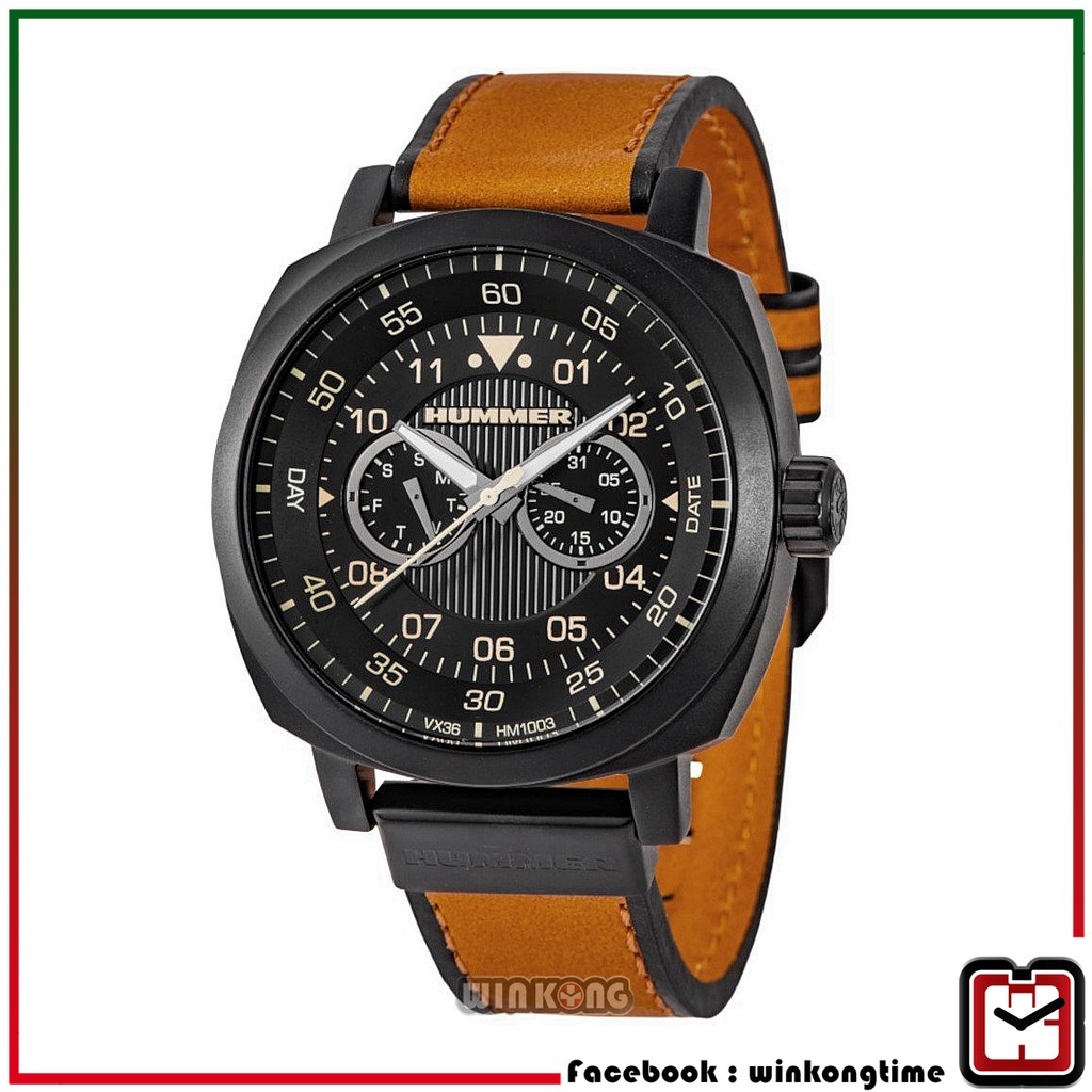 HUMMER MEN MULTI-FUNCTION Watch HM1003 BLACK [1 Years International ...