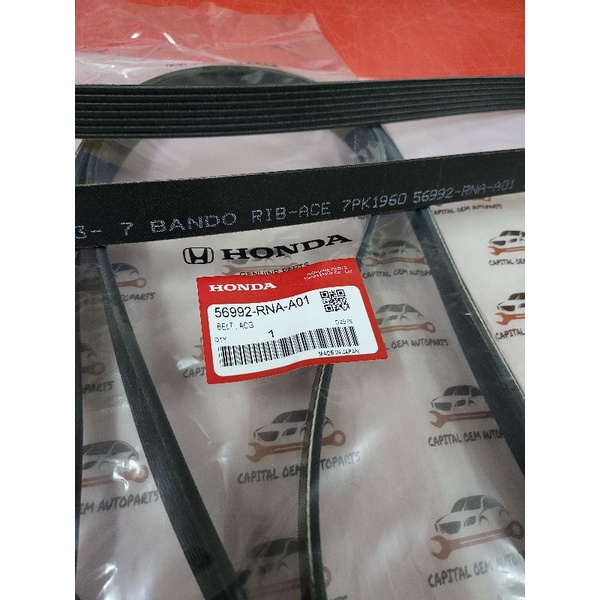 56992-RNA-A01 HONDA CIVIC SNA 1.8 2006>2011Y FD FAN BELT 7PK1960 ...