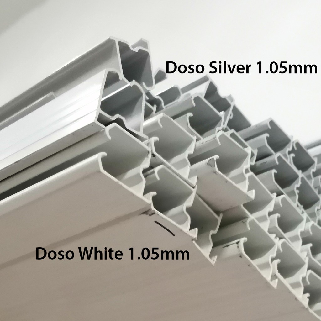 Super Doso White 1.05mm Thickness Curtain Railings / Tracks | Shopee ...