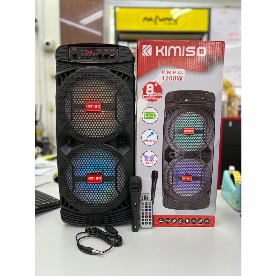 KIMISO 8" Inch Portable Karaoke Bluetooth Speaker With Stand Support ...