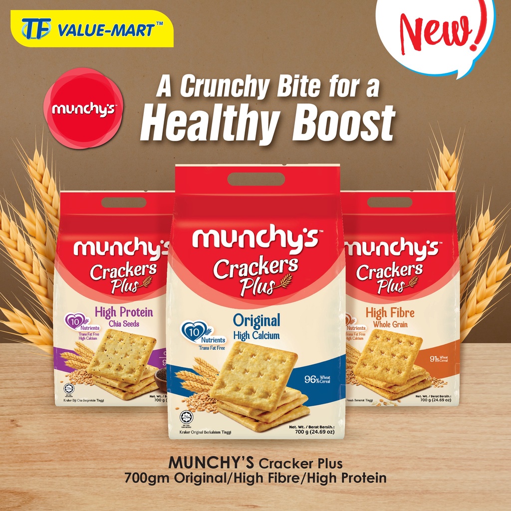 Munchy’s Crackers Plus 300g/700g (Original High Calcium/High Protein ...