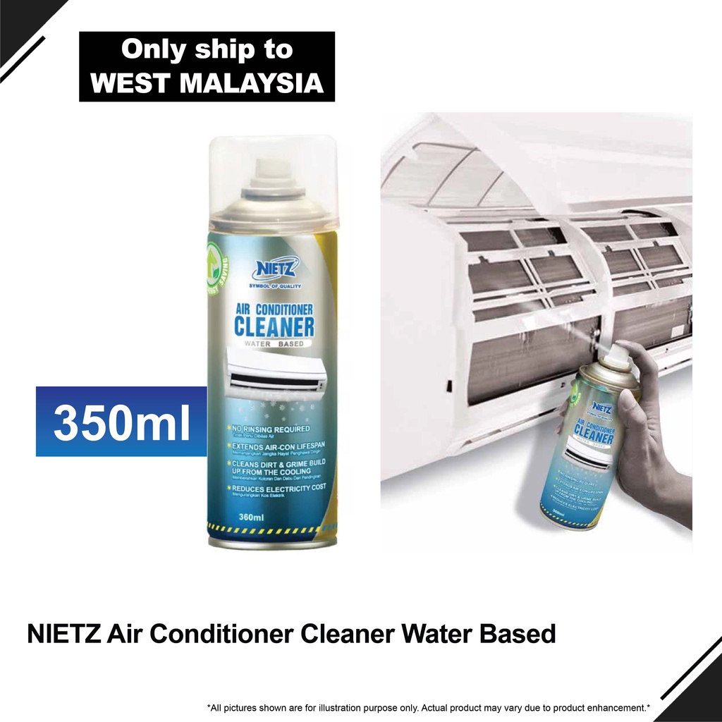 NIETZ AIRCOND AIR CONDITIONER CLEANER WATER BASED SAFE cuci aircond rumah pembersih pencuci ...
