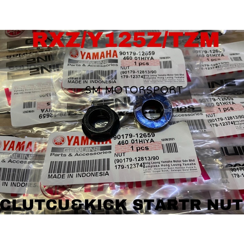 RXZ Y125Z TZM CLUTCH & KICK STARTER NUT YAMAHA 100% ORIGINAL HLY ...
