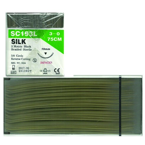 surgical suture silk with cannot absorb weaving line needle | Shopee ...