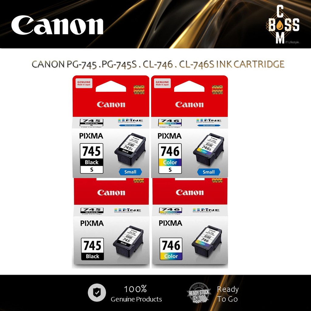 *ORIGINAL* CANON PG-745 / PG-745S / CL-746 / CL-746S INK CARTRIDGE ...