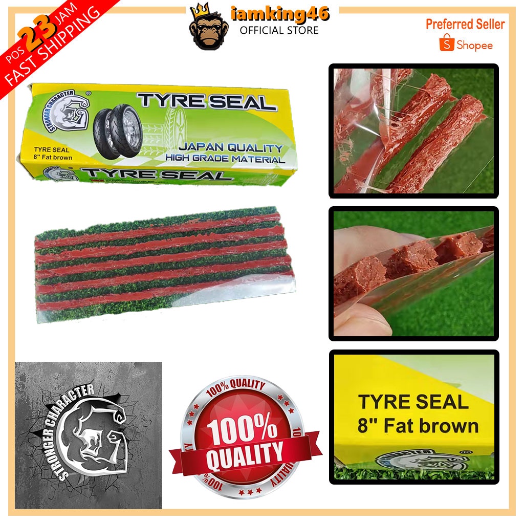 Tubeless Tyre Puncture Repair Insert Seal / Pembaiki Kebocoran Tayar ...