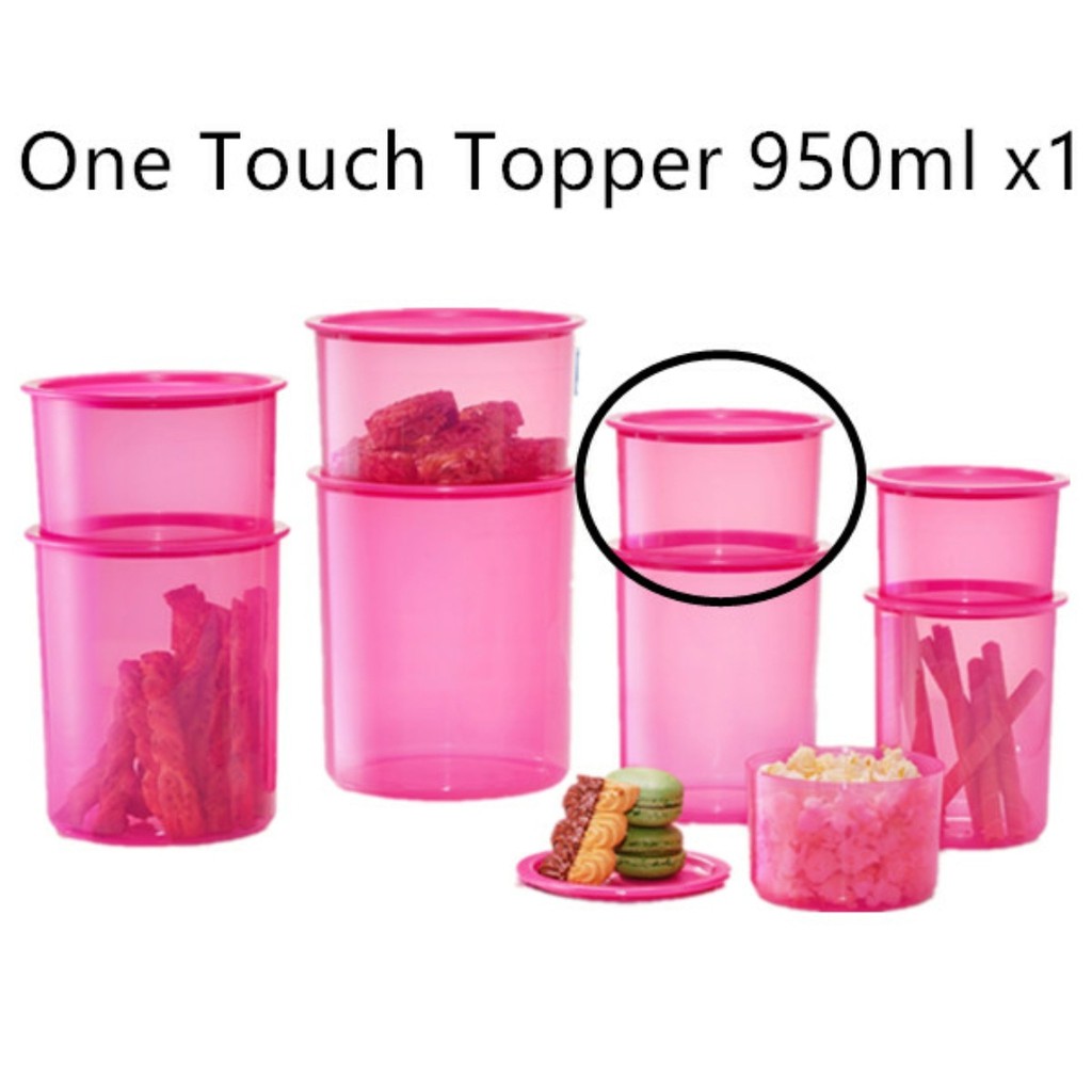 Tupperware One Touch Topper / Canister - 600ml/950ml/1.2L/1.25L/1.9L/2L/2.8L/3L/4L/4.3L | Shopee ...
