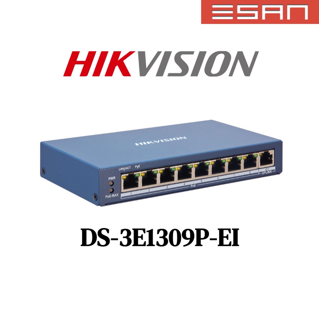 HIKVISION DS-3E1309P-EI 8 PORT FAST ETHERNET SMART POE SWITCH | Shopee Malaysia