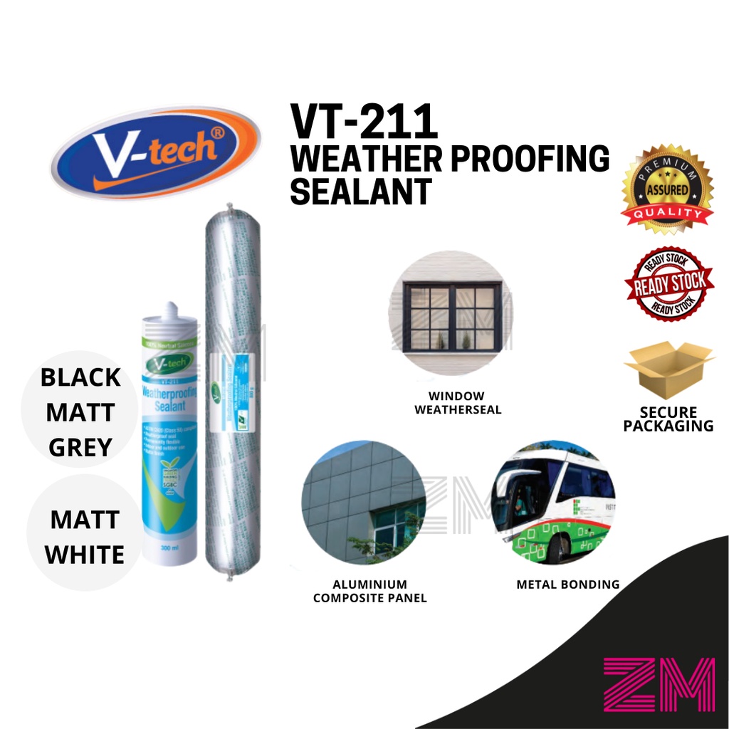 VT-211 Weatherproofing Sealant MATT BLACK / MATT GREY / MATT WHITE ...