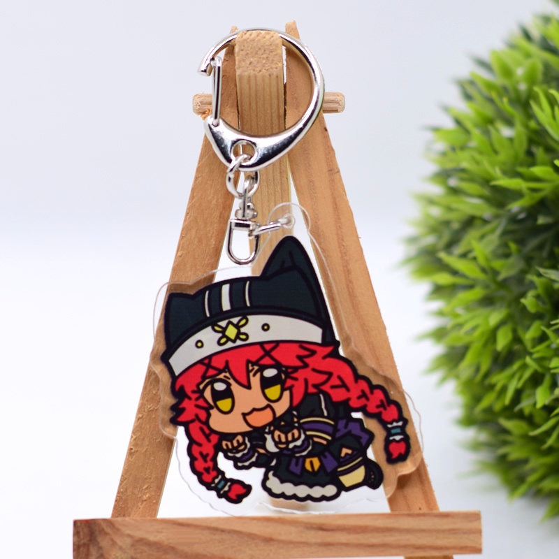 OverLord Anime Keychain Set Acrylic Cartoon Key Chain Phone Pendant ...