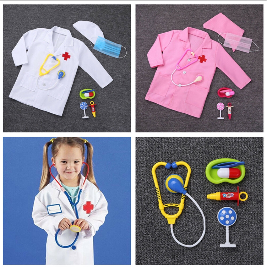 Children Boys Doctor Girls Nurse Cosplay Costumes Halloween Carnival ...