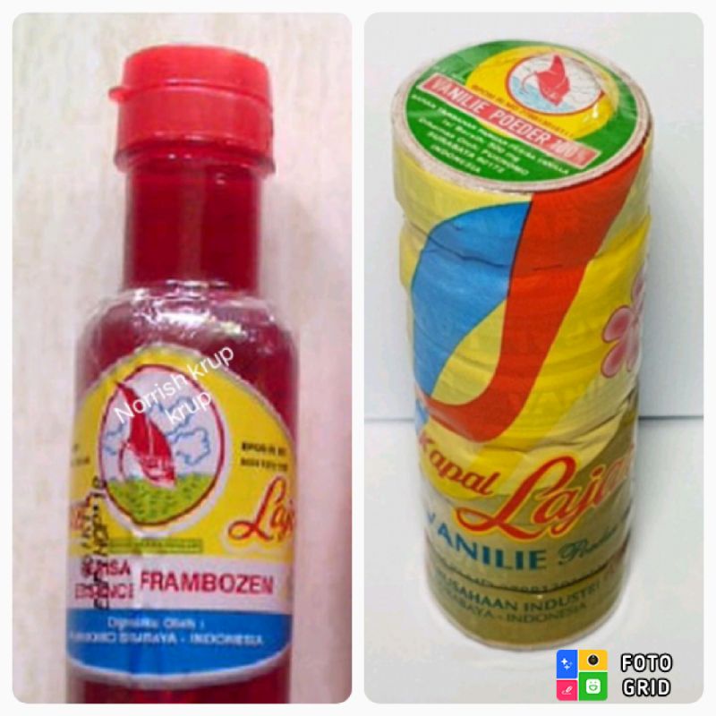 Vanili Cepuk Cap Layar (1 slop isi 6pcs) dan ESSENCE FRAMBOZEN cap ...