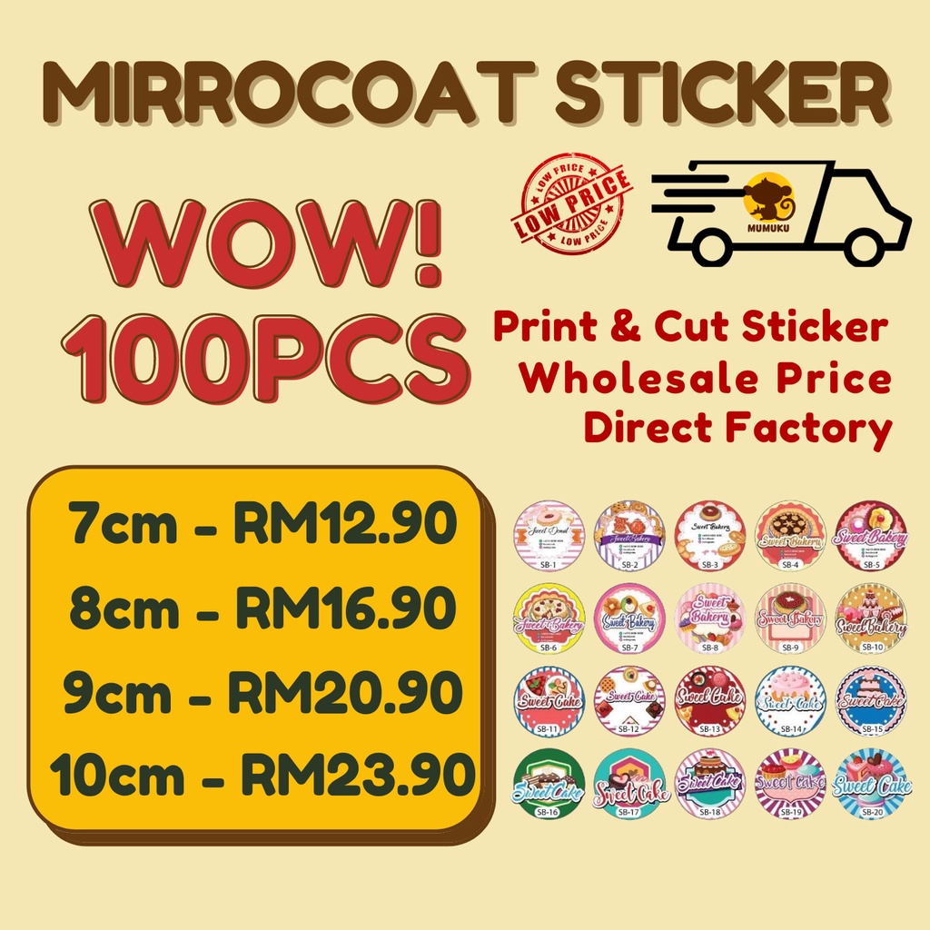 STICKER LABEL CUSTOM PRINT | STIKER MURAH | FAST DELIVERY | Shopee Malaysia