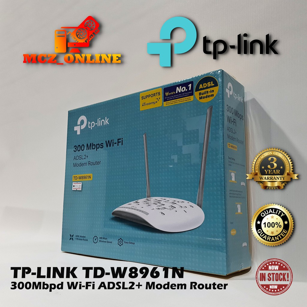 🔥READY STOCK🔥 TP-LINK TD-W8961N 300Mbps Wireless N ADSL2+ Modem Router | Shopee Malaysia