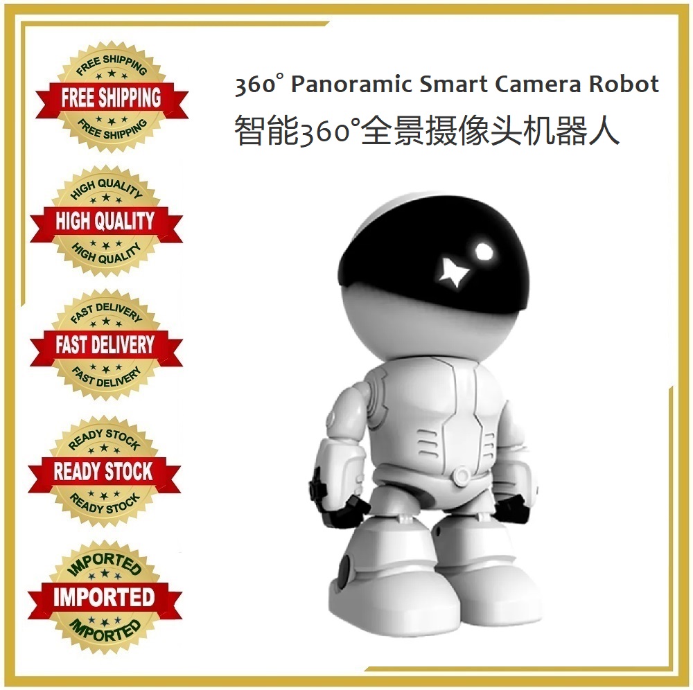 360° Panoramic Smart Camera Robot | 智能360°全景摄像头机器人 | Shopee Malaysia