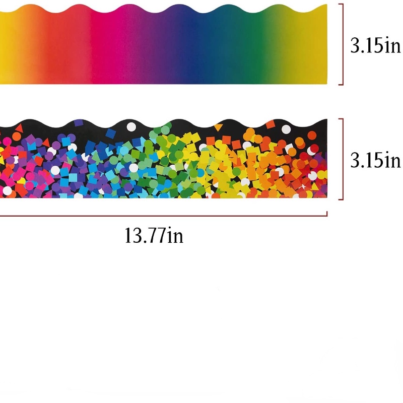 4Pcs Bulletin Board Border Sticker Self-Adhesive Border Trim Classroom ...