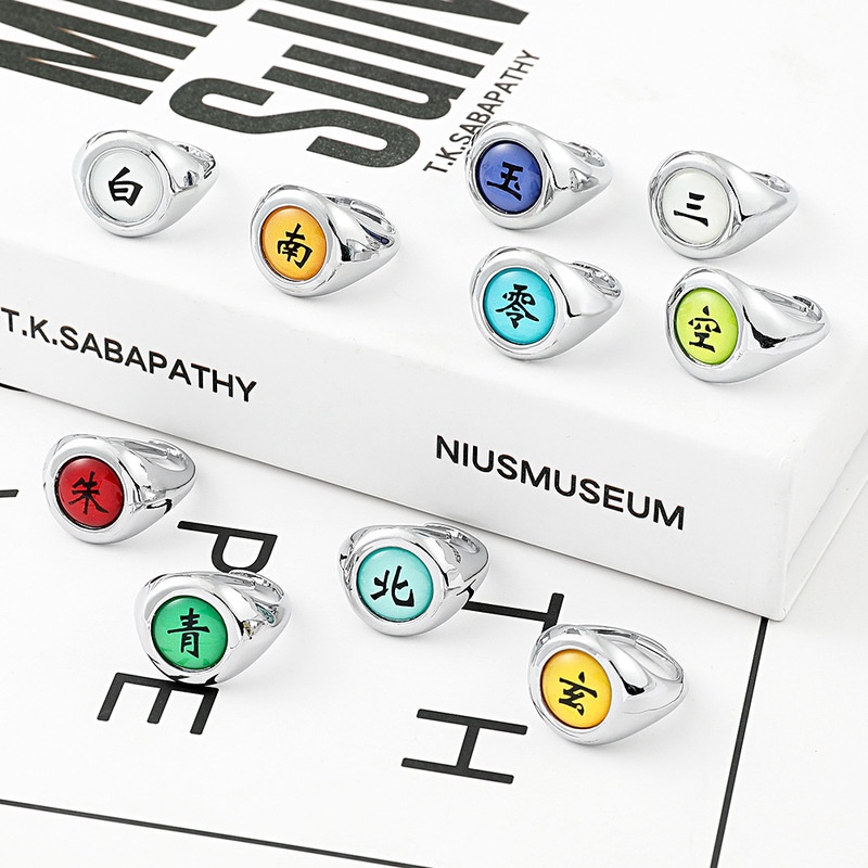 Anime Naruto Ring Akatsuki Uchiha Itachi Obito Stainless Steel Ring ...