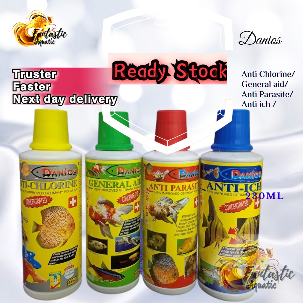 Danios Anti Chlorine / Genaral Aid / Anti Parasite / Anti Ich Fish ...