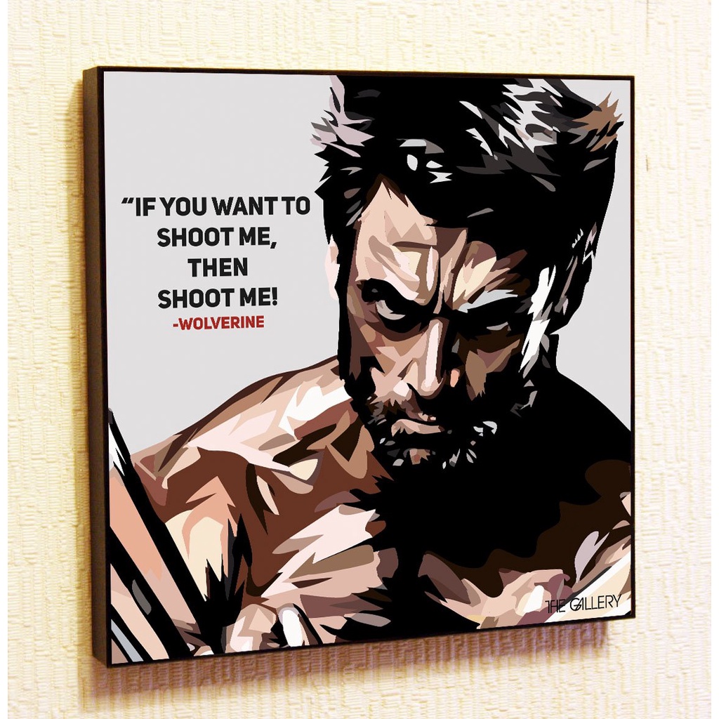 Wolverine Marvel DC comics Super Hero Motivational Quotes Wall Decals ...