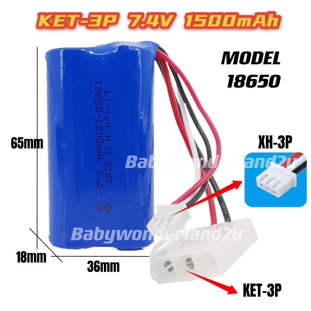 Bateri Kereta Kontrol RC Remote Control Car Rechargeable Battery USB ...