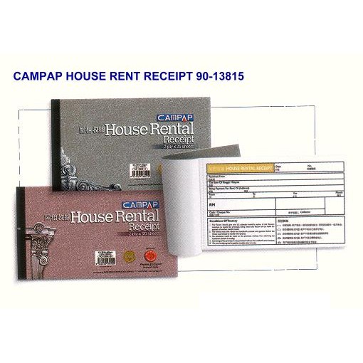 Campap House Rental Receipt Book 25's Resit Penyewa Rumah 10 books ...
