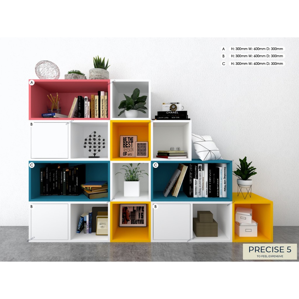 Bookshelf /DIY Open Carcass /Stackable Storage Cube Cabinet / Display ...
