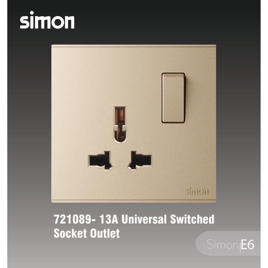 Simon E6 Series Switch / Switches & Socket Outlet (CHAMPAGNE) | Shopee ...