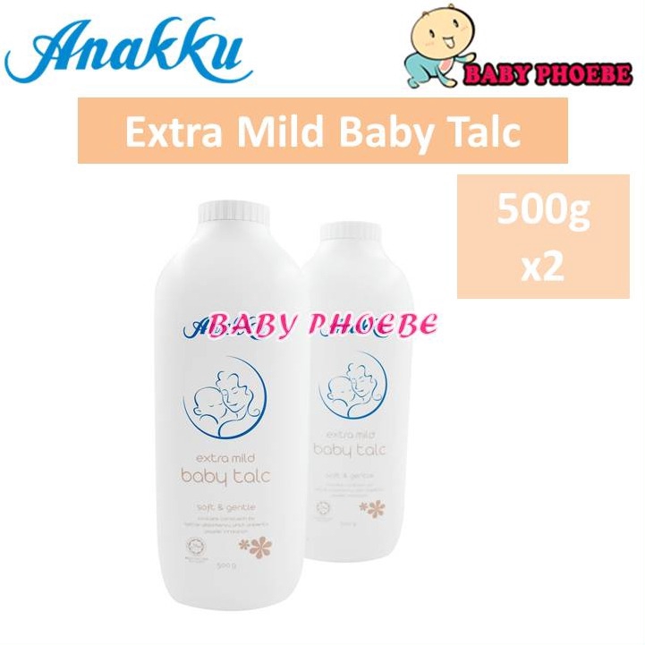 Anakku Extra Mild Baby Talc/Powder 500g | Shopee Malaysia