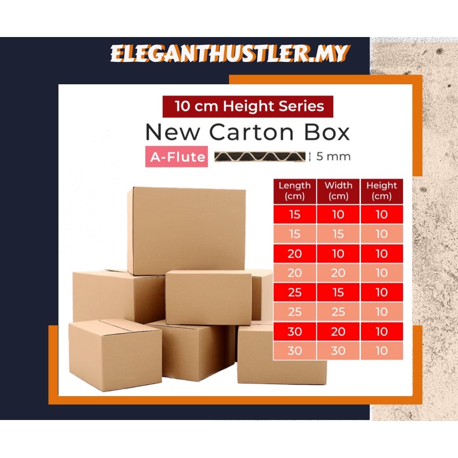 Box packaging carton box-A flute (READY STOCK) | Shopee Malaysia