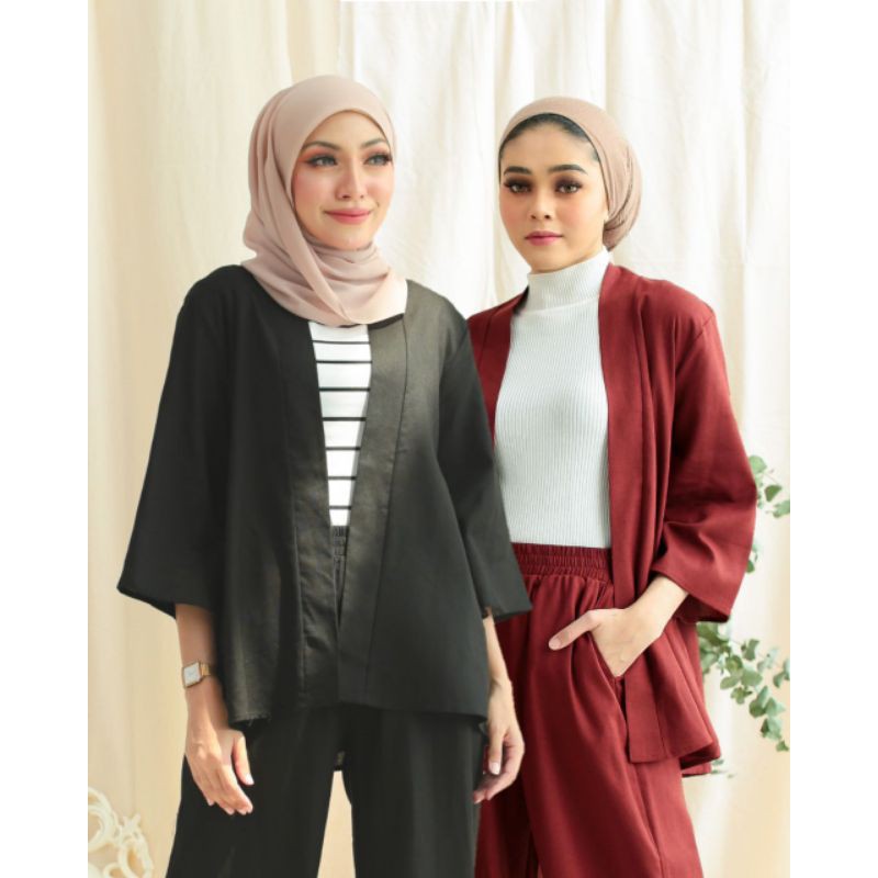 STELLA SET (CARDI + PANTS) | Shopee Malaysia