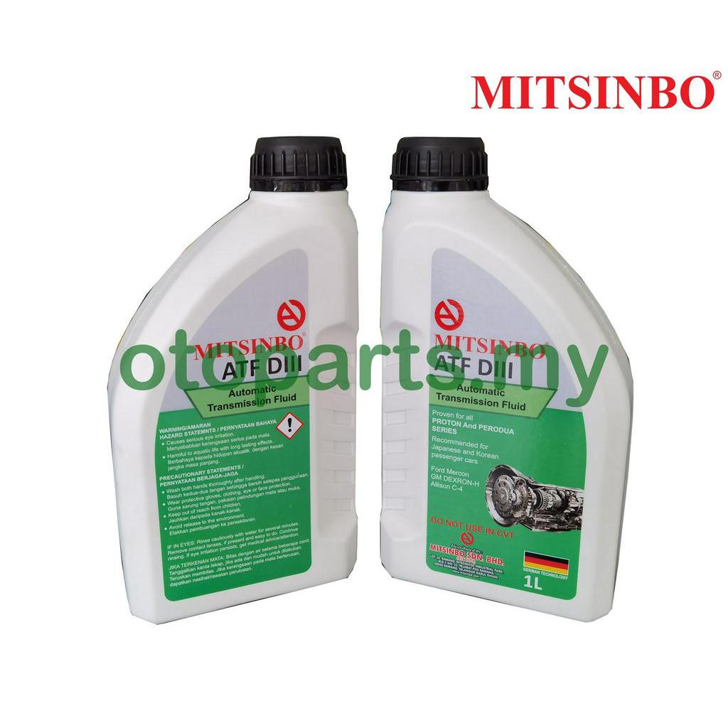 MITSINBO ATF D-III Auto Transmission Fluid 1L for Proton / Perodua DIII ...