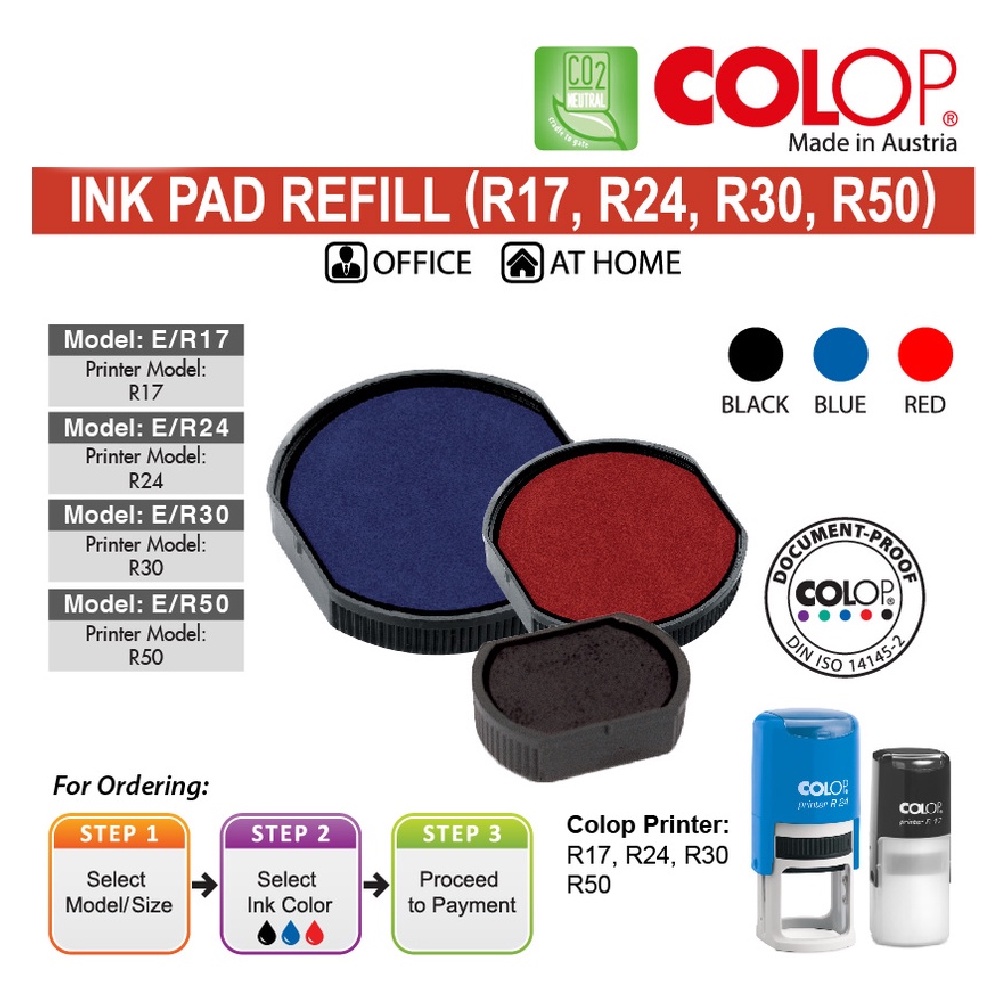 COLOP Replacement Spare Ink Pad R12 E/R12 R17 E/R17 R24 R24D E/R24 R30 R30D E/R30 R40 R40DE/R40 ...