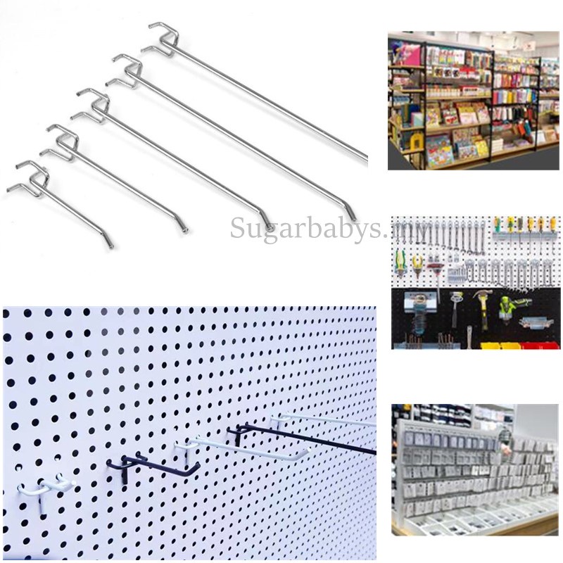 Peg Board Hooks Supermarket Shelves Shelf Display Hanger Rack Display ...